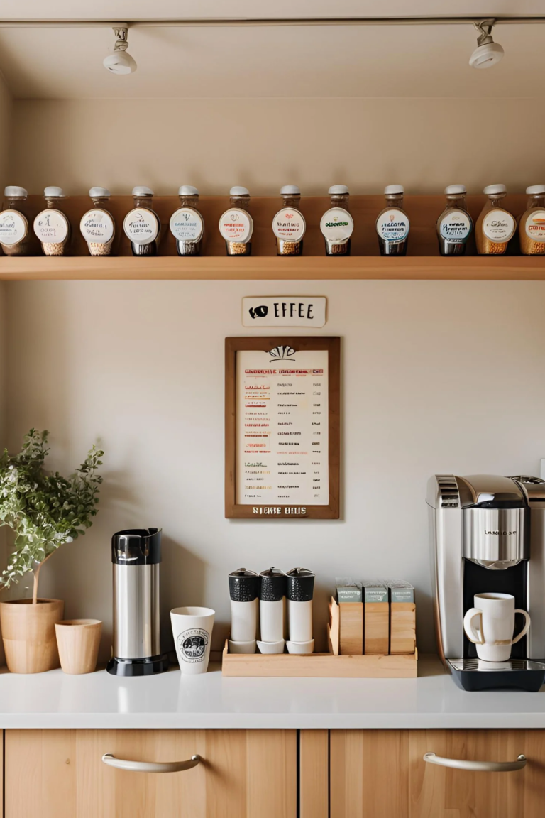 21 Cute Coffee Bar Ideas for Small Spaces - Interiors By Abbey